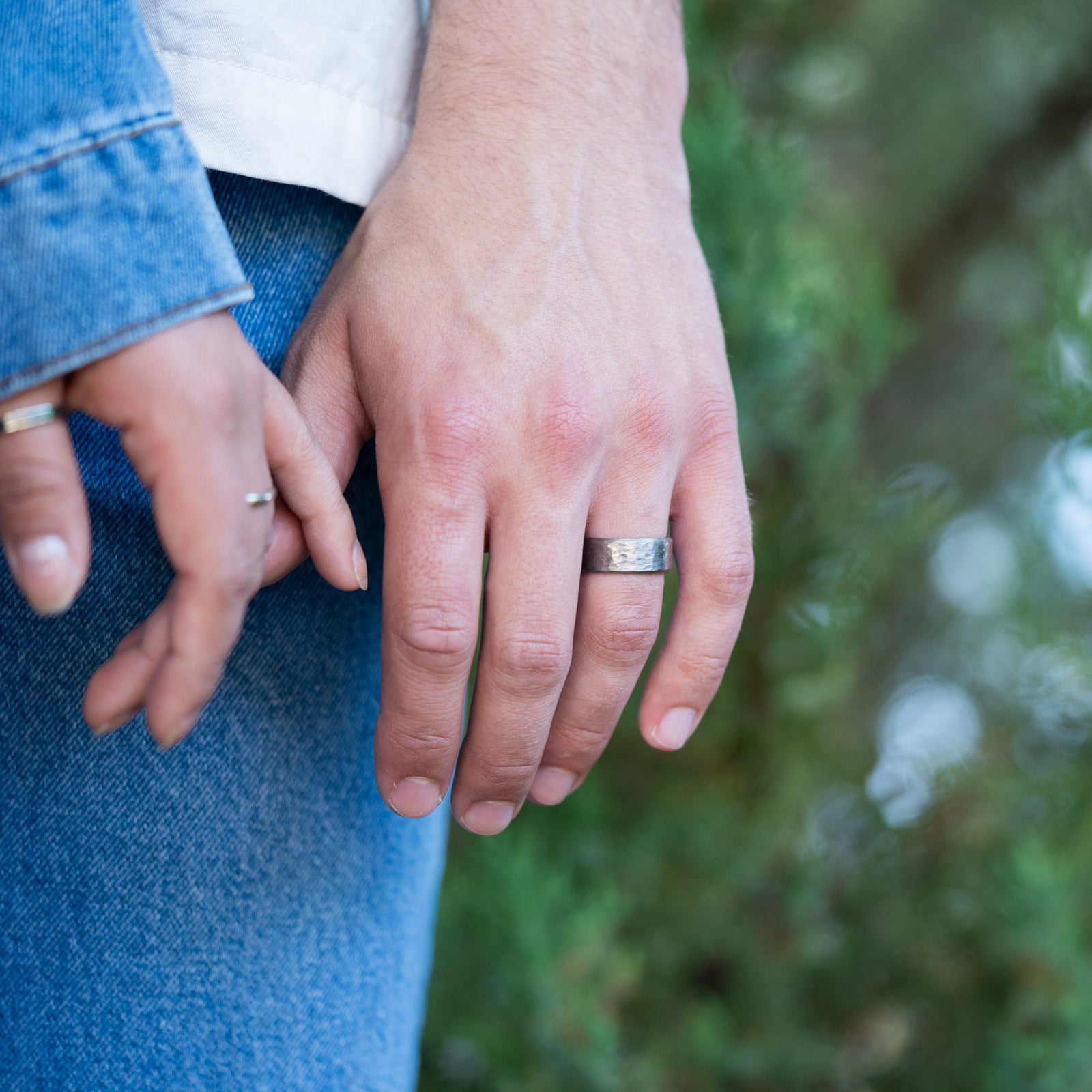 Hammered Titanium Ring | Honest Hands Ring Co