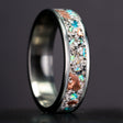 Titanium Yooper Glow Stone Copper & Opal Inlay Ring | Honest Hands Ring Co