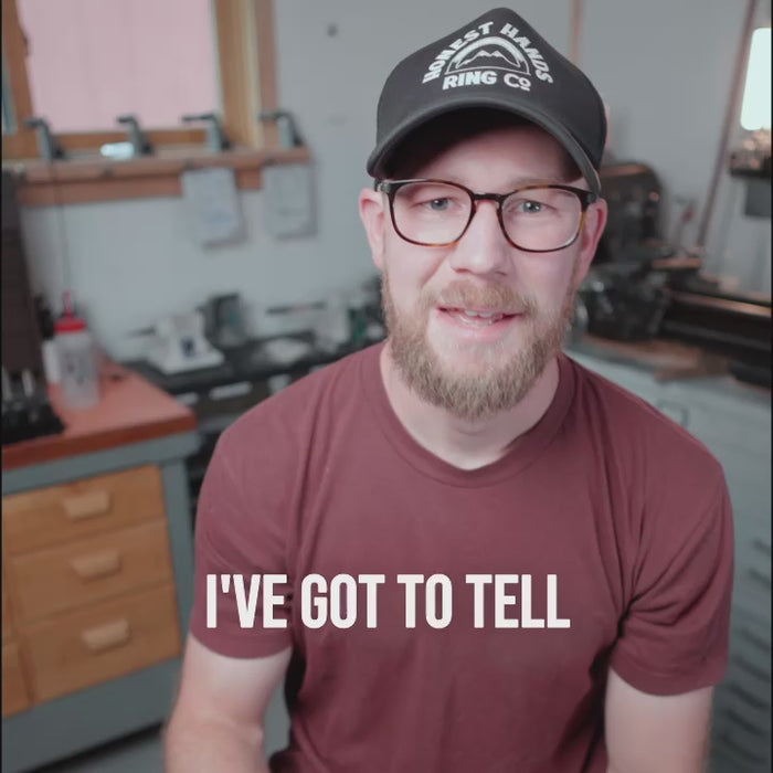 Beveled Tungsten Yooper Glow Stone Inlay Ring